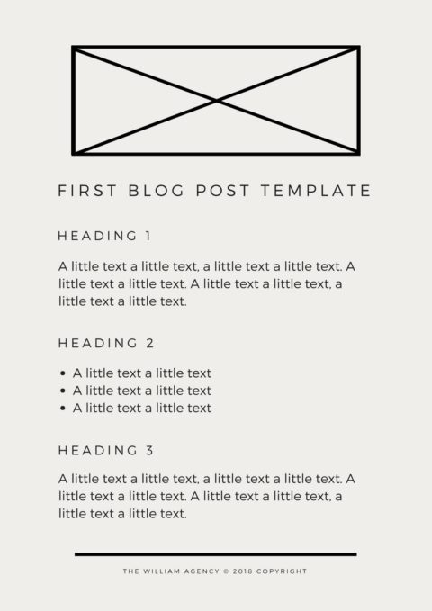 How To Write A Good First Blog Post | The William Agency